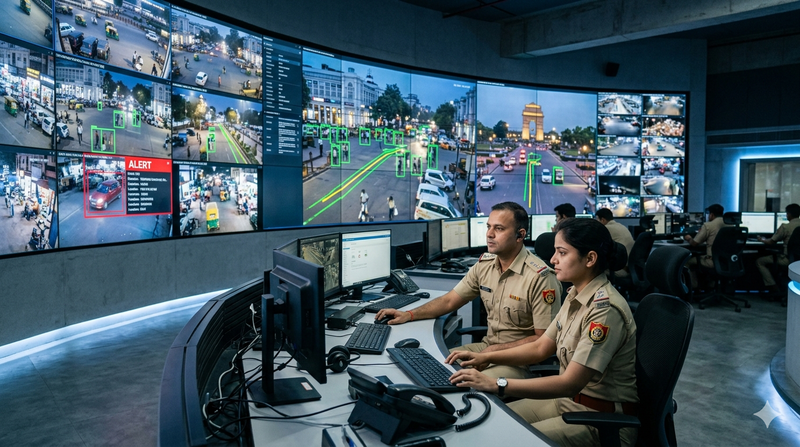 AI-powered CCTV surveillance system in Indian police command and ...